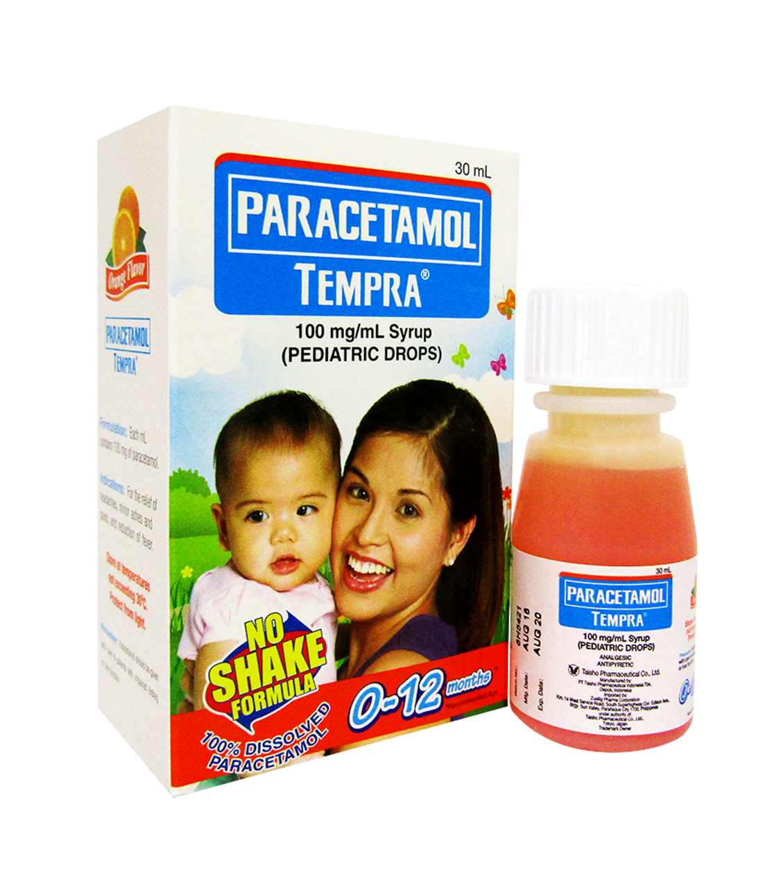 Buy Tempra paracetamol 100mg / ml syrup (pediatric drops) 30ml grape ...